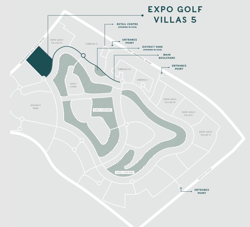 Expo Golf Villas Phase 5 Greenview 2 by Emaar - 1% Monthly Payment